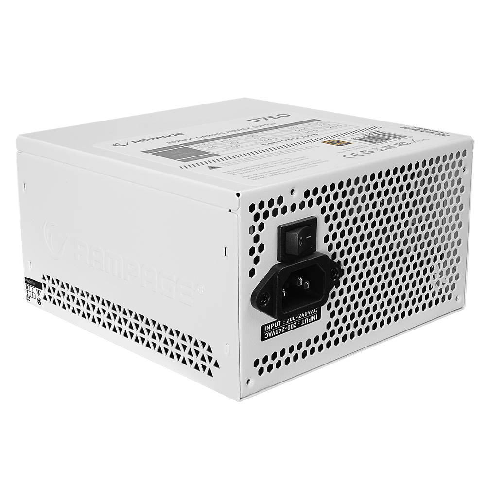 P750 750W 80+ Gold Aktif Pfc PC Power Supply-Beyaz – Rampage
