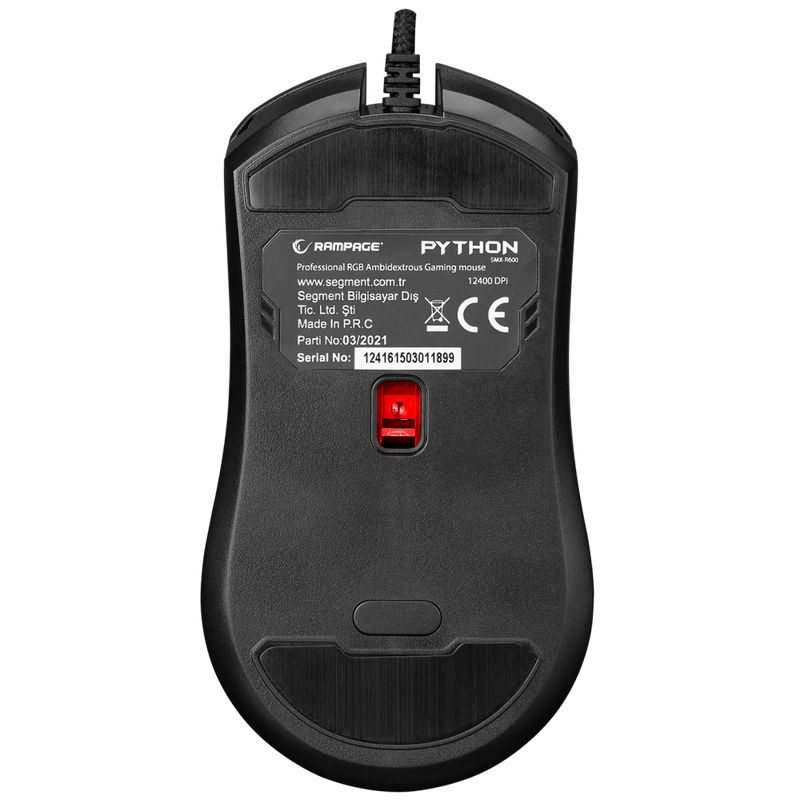 Smx-R600 Python 12400 Dpi Oyuncu Mouse - Siyah – Rampage