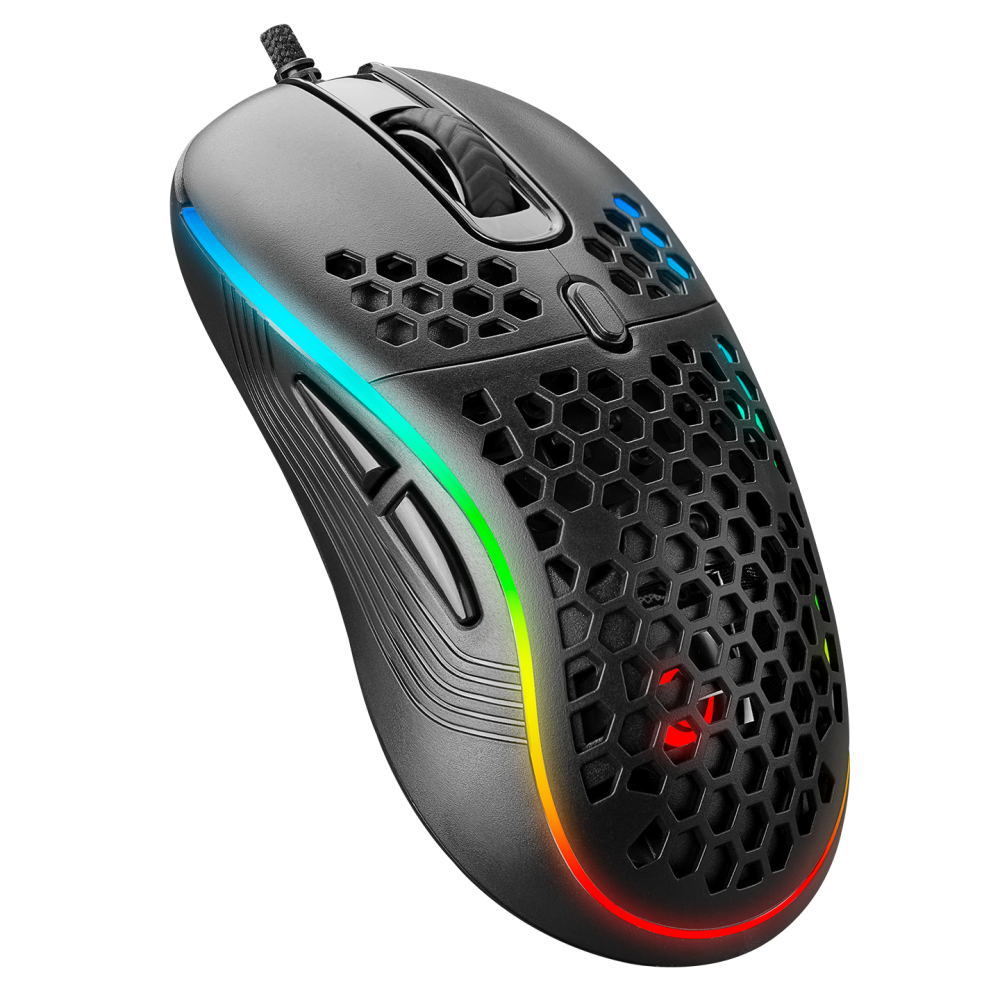 SMX-R85 GENTLE 12800dpi Siyah RGB Ledli Süper Hafif Makrolu Gaming Oyu ...
