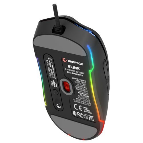 Blink 7 Macro Key RGB 12800 Dpi Gaming Mouse-Black – Rampage