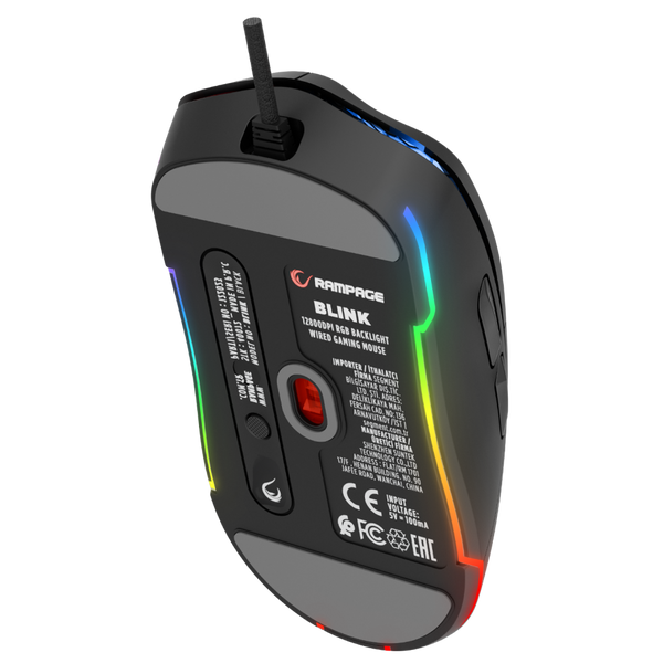 Blink 7 Macro Key RGB 12800 Dpi Gaming Mouse-Black – Rampage
