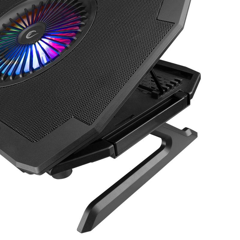 5 Fanlı RGB 15-17 inç Notebook Soğutucu Stand-Siyah – Rampage