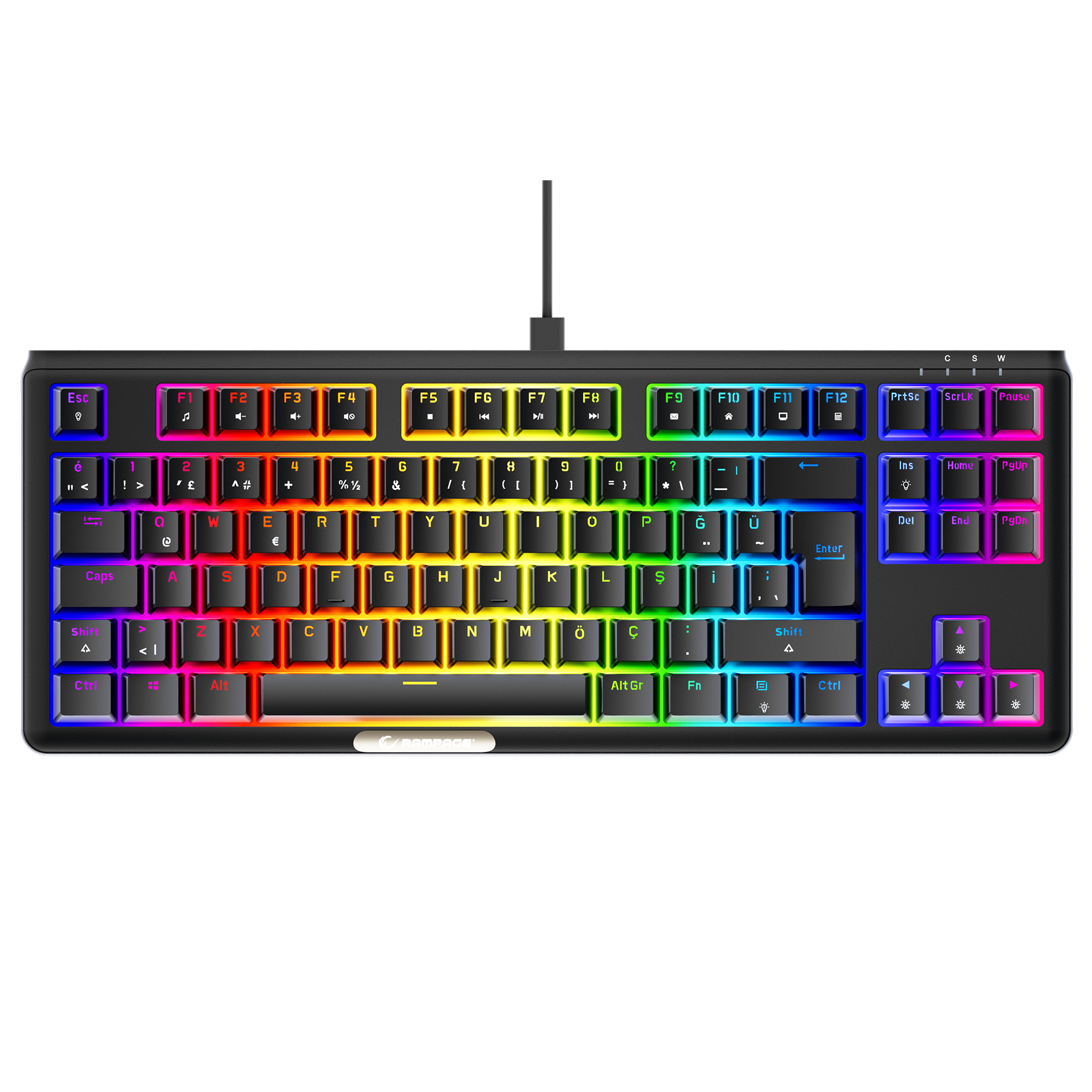 Claw TKL Red Switch Mechanical Gaming Keyboard-Black – Rampage
